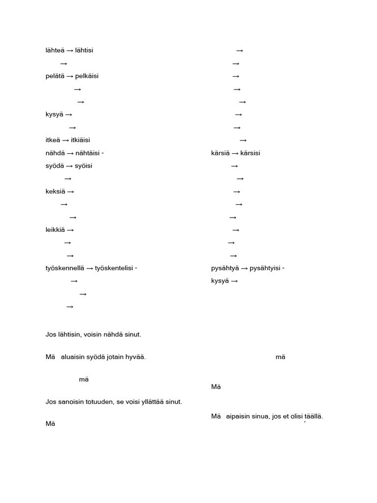 Verb Type Conditional Mood | PDF