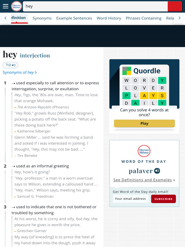 HeyDefinition&Meaning Merriam Webster - 1729669932813 | PDF ...