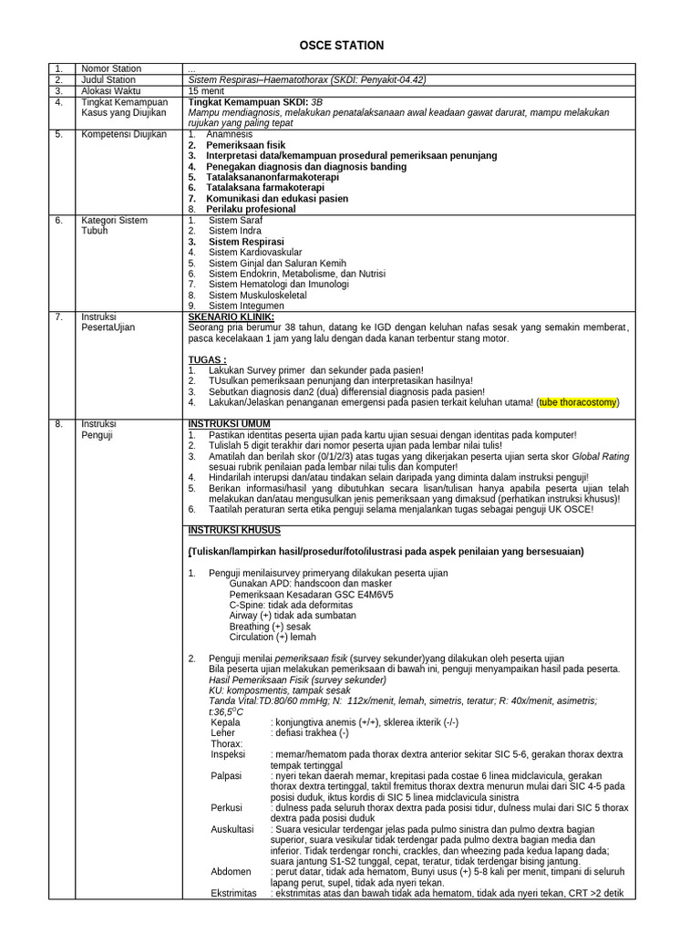 UNSOED 4 - Respi - Haematothorax | PDF