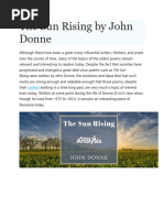 The Sun Rising by John Donne - Poetry Foundation | PDF | Religion ...