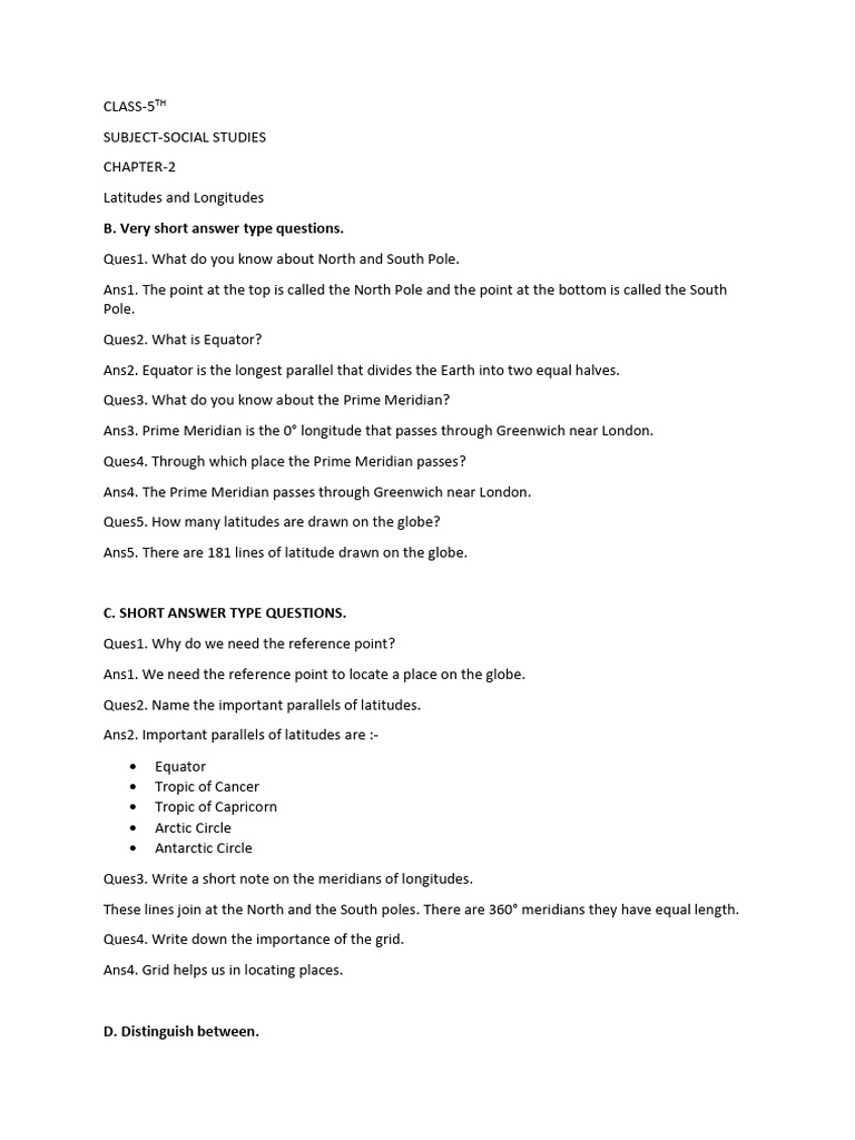 5th SST Ch-2 Ques Ans | PDF