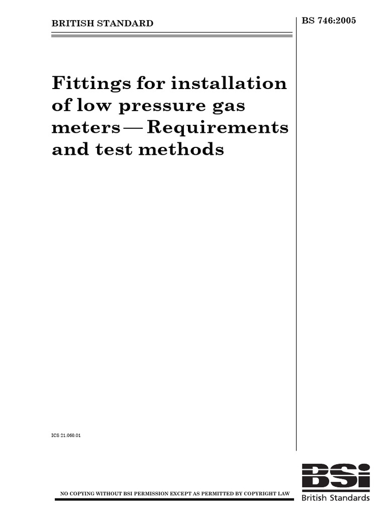 BS 746-2005 | PDF | Gases