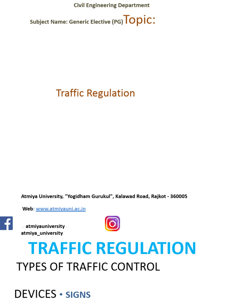Traffic regulations (1) | PDF | Traffic | Intersection (Road)