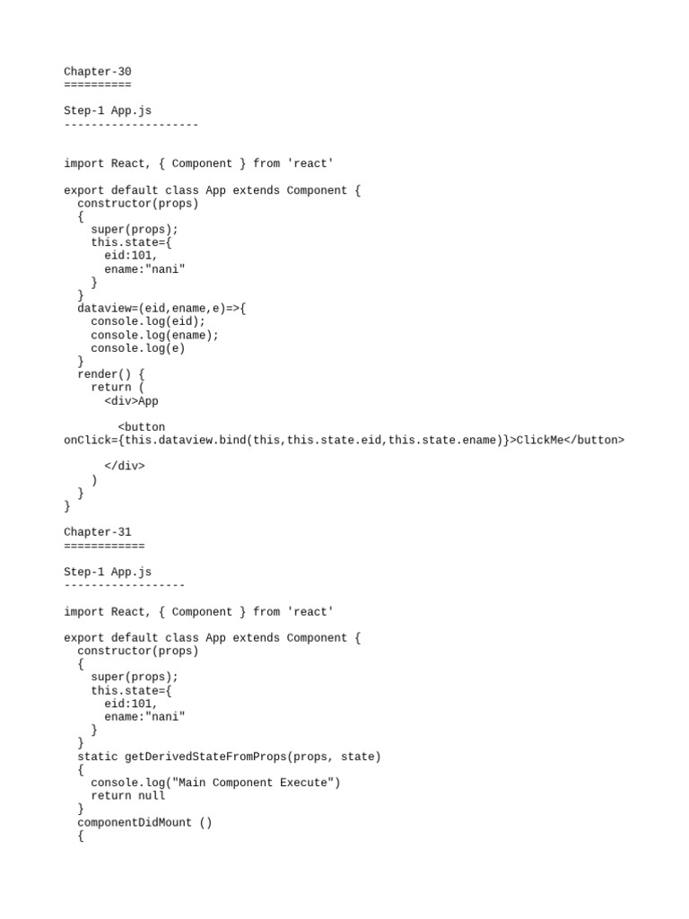 React doc-5 | PDF | Ticket (Admission) | Constructor (Object Oriented ... React doc-5 | PDF | Ticket (Admission) | Constructor (Object Oriented ...