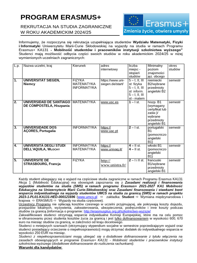 124034-erasmus-2024-2025 | PDF