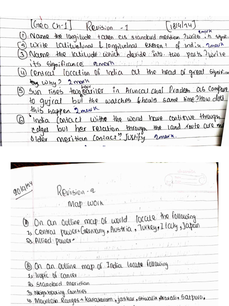Half Yearly Revision Questions | PDF