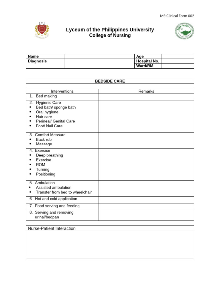 002 Bedside Care | PDF