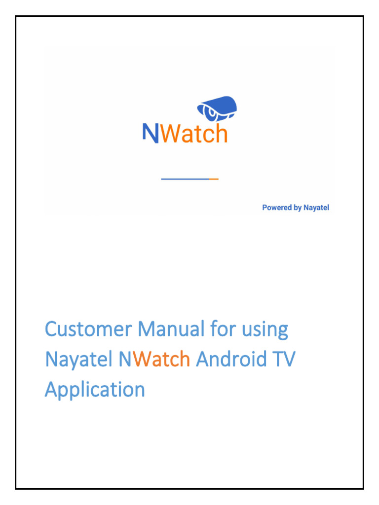 Nwatch Android TV Guide | PDF | Mobile App | Android (Operating System)