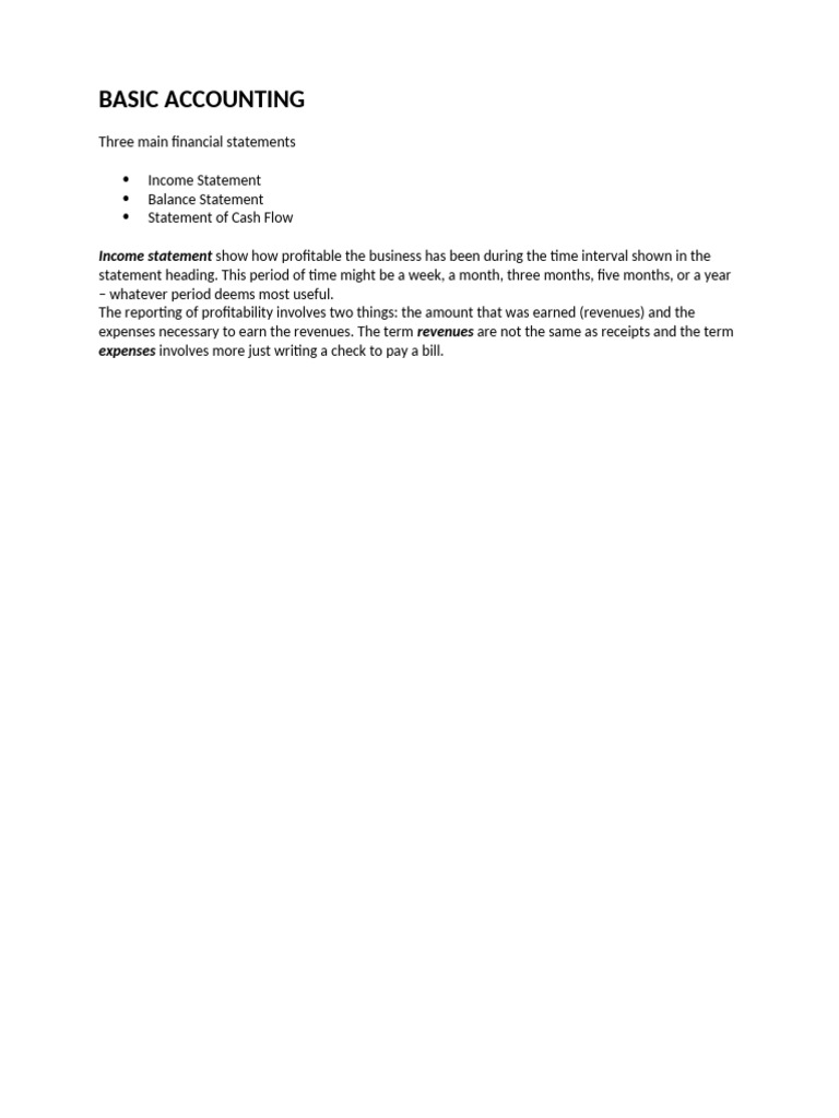 Basic Accounting | PDF