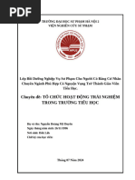 Đề Hoạt động trải nghiệm THCS | PDF