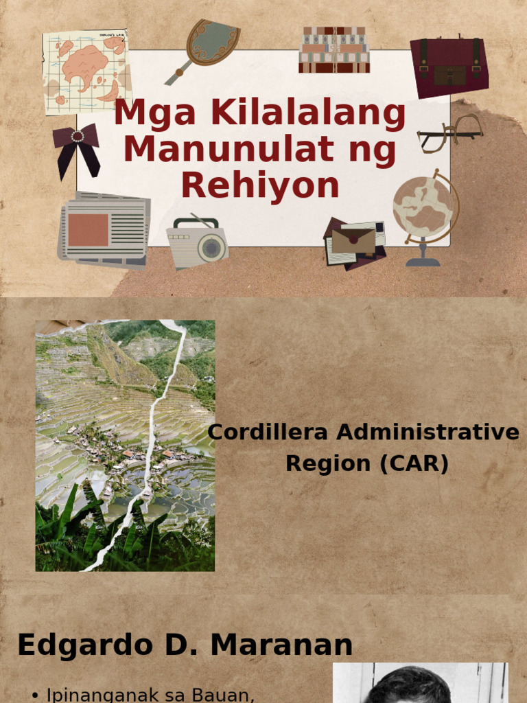 Mga Kilalang Manunulat NG Rehiyon | PDF
