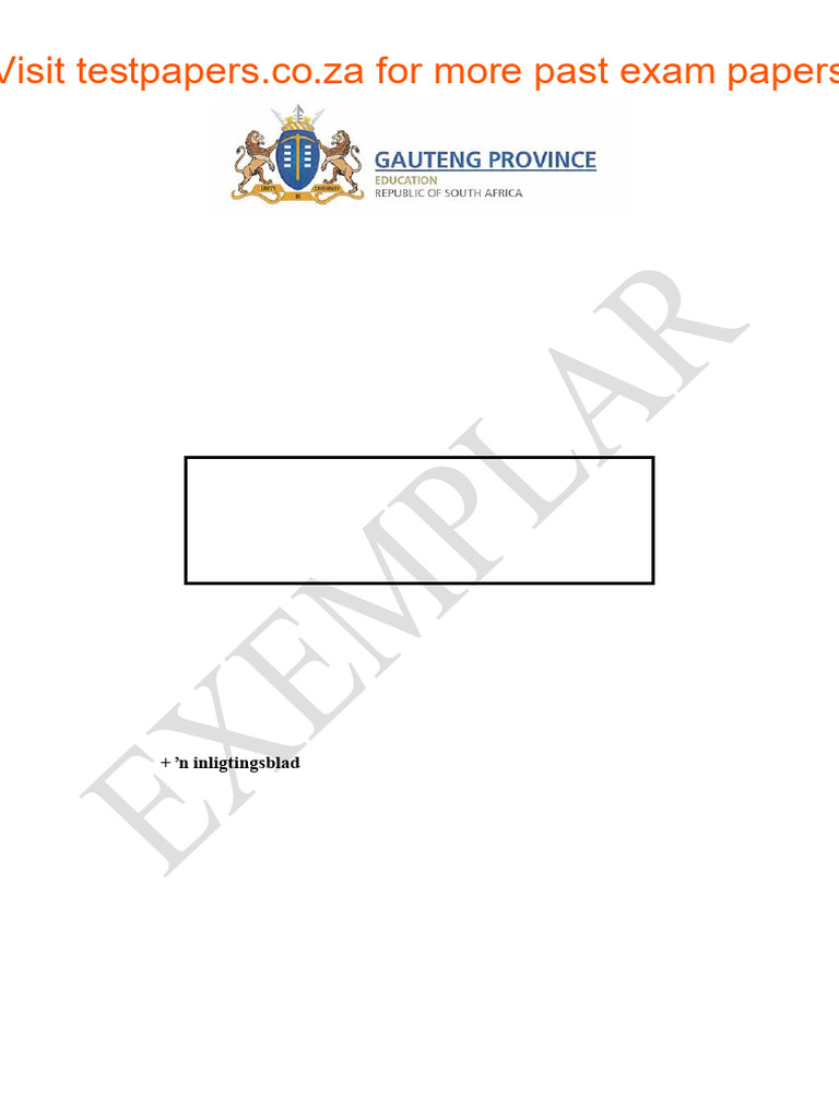 GR 11 Mathematics P2 (AFR) ) 2023 Question Paper | PDF