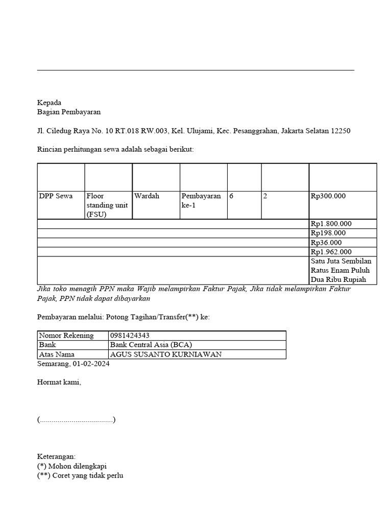 SPK Dan INV Surya Baru Pati Jan-Jun'24 | PDF