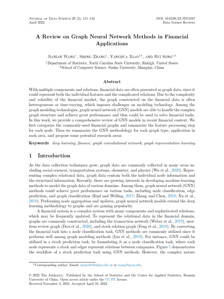 2022 - Wang-Zhang-Xiao-Song - A Review On Graph Neural Network Methods ... 2022 - Wang-Zhang-Xiao-Song - A Review On Graph Neural Network Methods ...