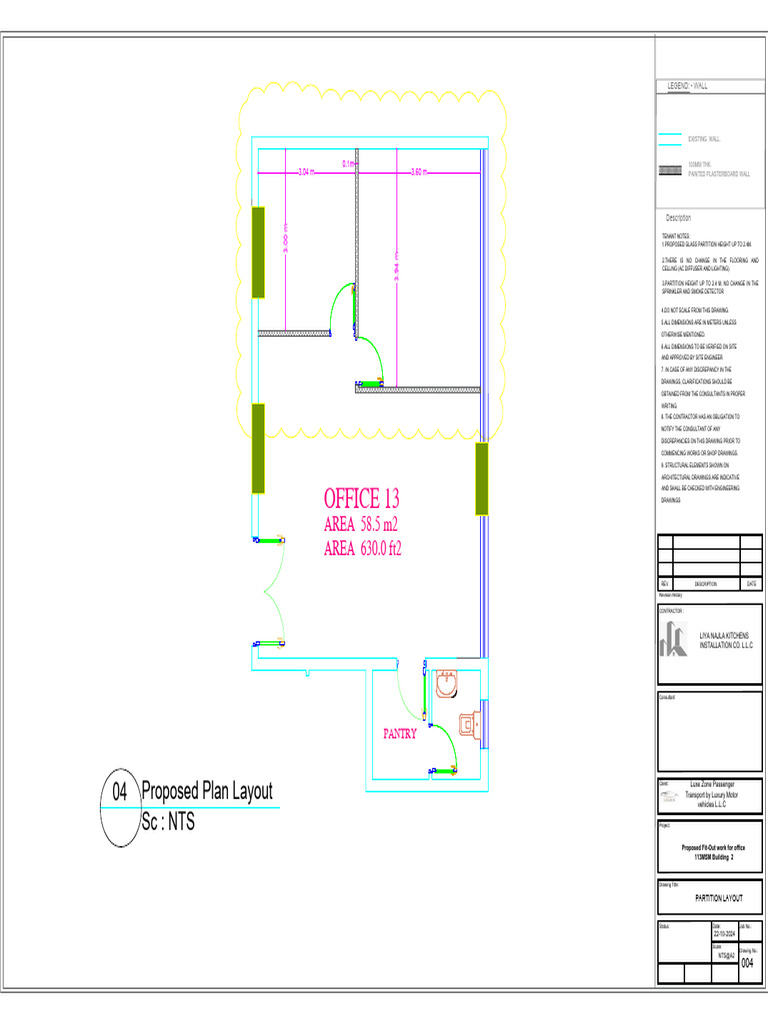 Office 13: Proposed Plan Layout 04 SC: Nts | PDF