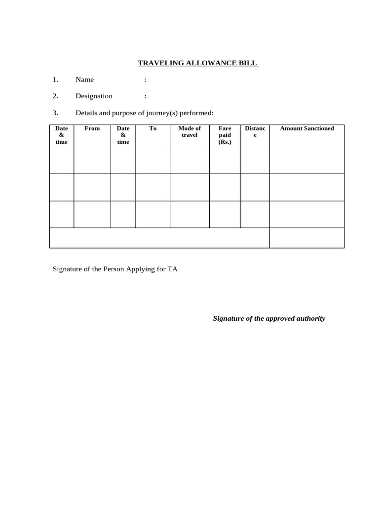 TA Form | PDF