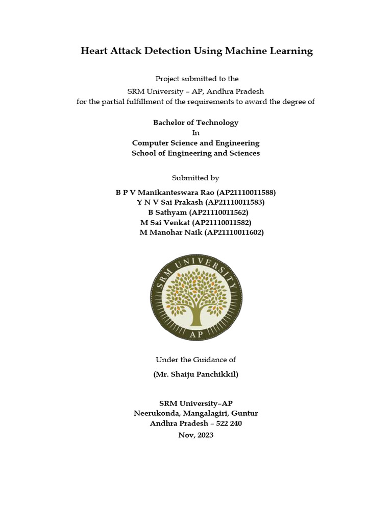 Final - Urop - Report - Heart Attack Machine Learning | PDF | Support Vector Machine | Machine ...