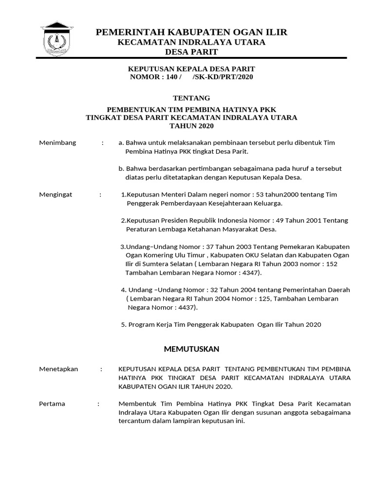 SK Hatinya PKK | PDF