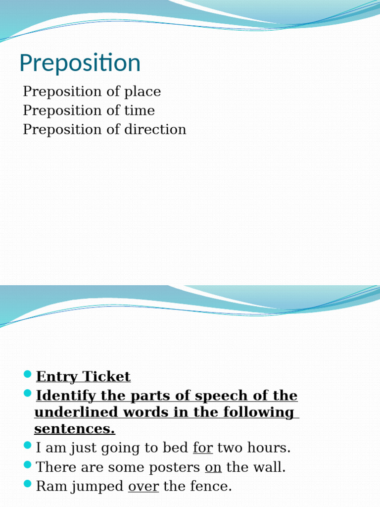 Preposition Grade 5 2024 | PDF | Preposition And Postposition | Part Of ...