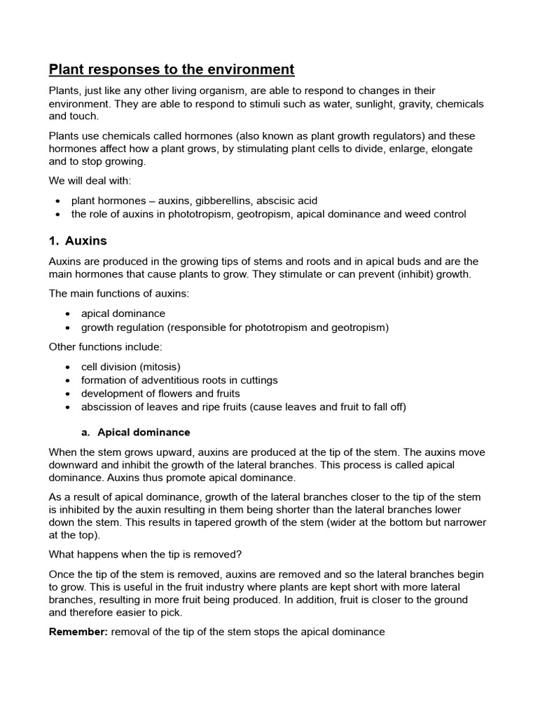 Plant Hormones: Growth and Tropisms | PDF | Auxin | Root