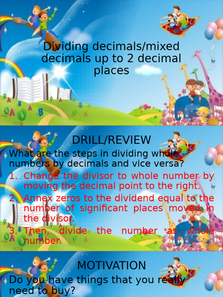 Q1 - W7 - MATH6 - D3 - Dividing Decimals Mixed Decimals Up To 2 Decimal ...