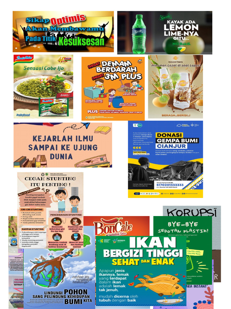 CONTOH IKLAN POSTER SLOGAN | PDF