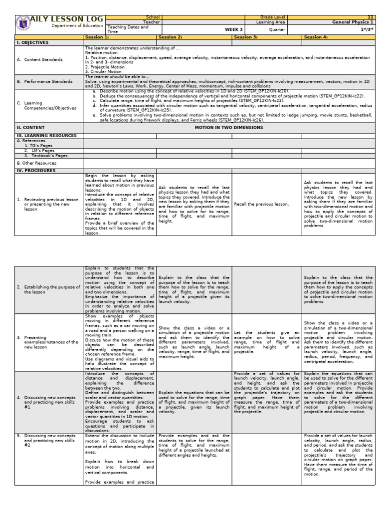 Week 3 Physics: Motion in 2D Concepts | PDF | Acceleration | Mechanical Engineering