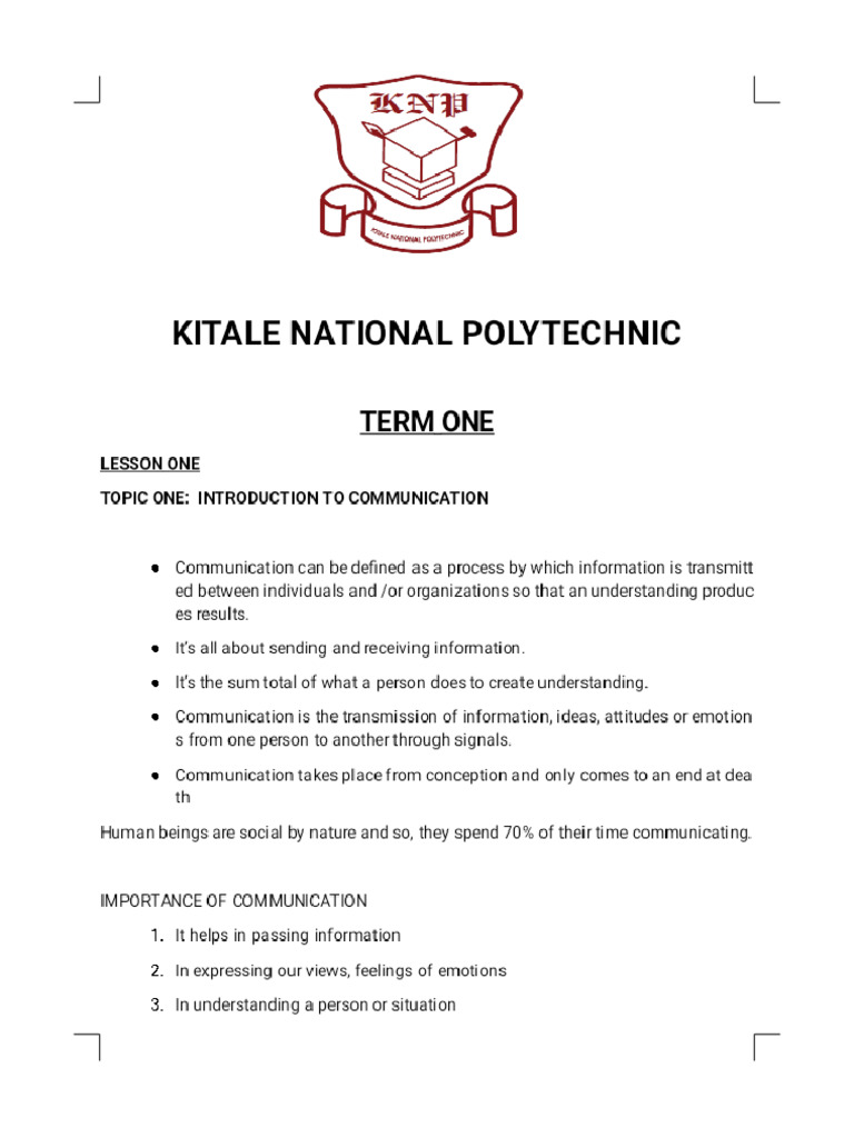 COMMUNICATION SKILLS LESSONS KNP - Phoenix | PDF