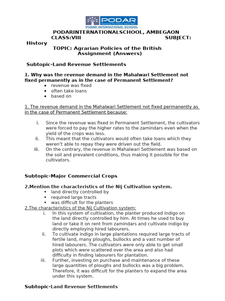 British Agrarian Policies in India | PDF | Agriculture | Economies