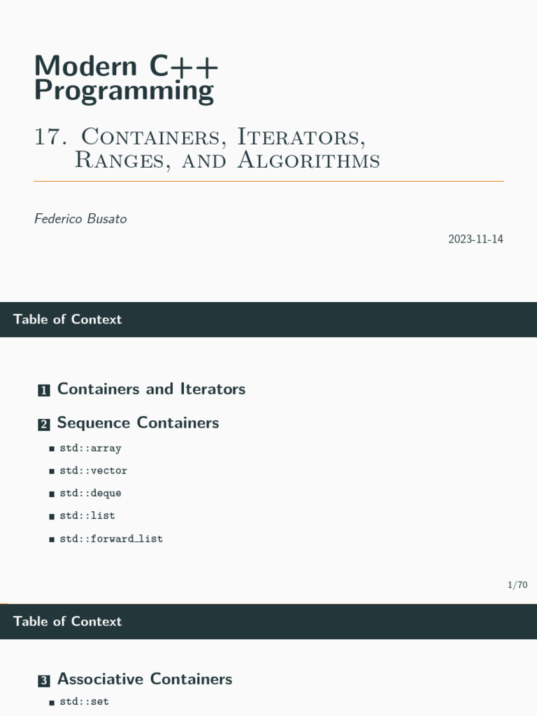 17.iterators Containers Alg | PDF | C++ | Programming Paradigms