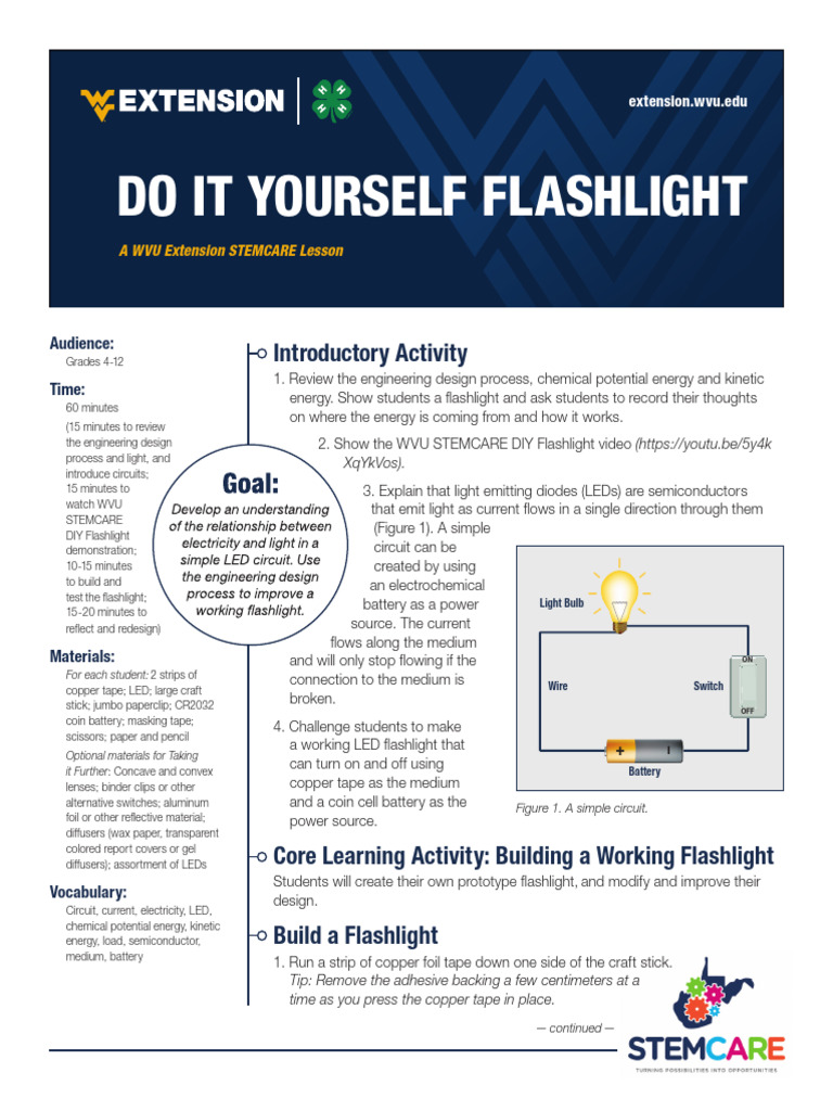 Dyi - Flashlight Lesson - Digital | PDF | Flashlight | Light Emitting Diode