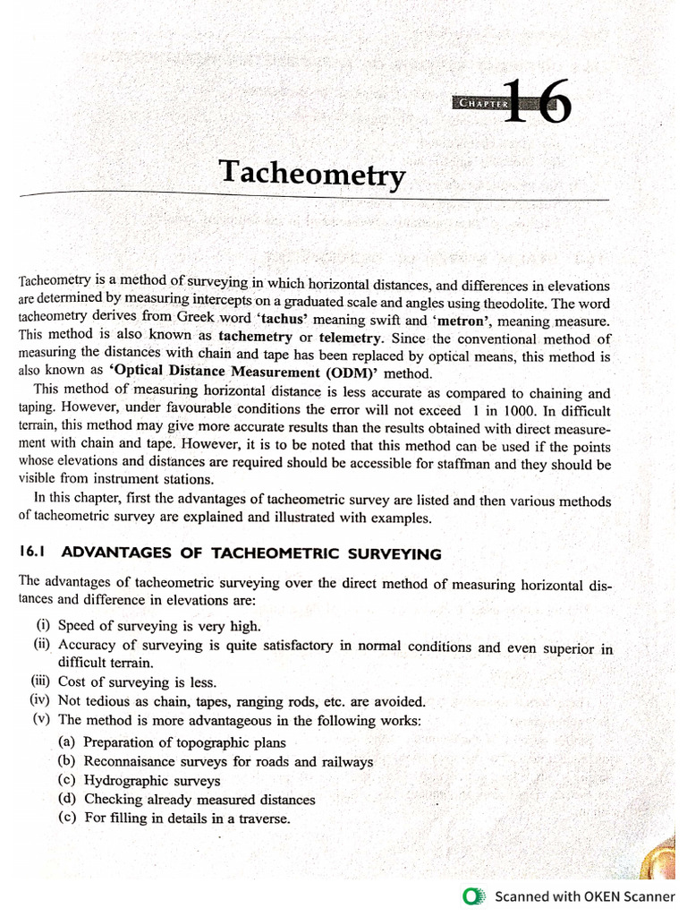 Unit - 2 - Tacheometry | PDF
