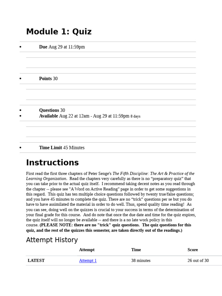 Mod 1 Quiz Answers | PDF | Cognition | Psychology
