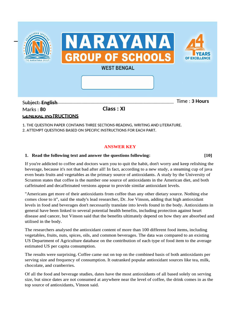 20-09-23 Hy Xi Eng S01 Ans | PDF | Tutankhamun | Artificial Intelligence