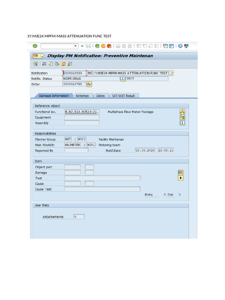 1y Mje24 MPFM Mass Attenuation Func Test | PDF | Flow Measurement ...