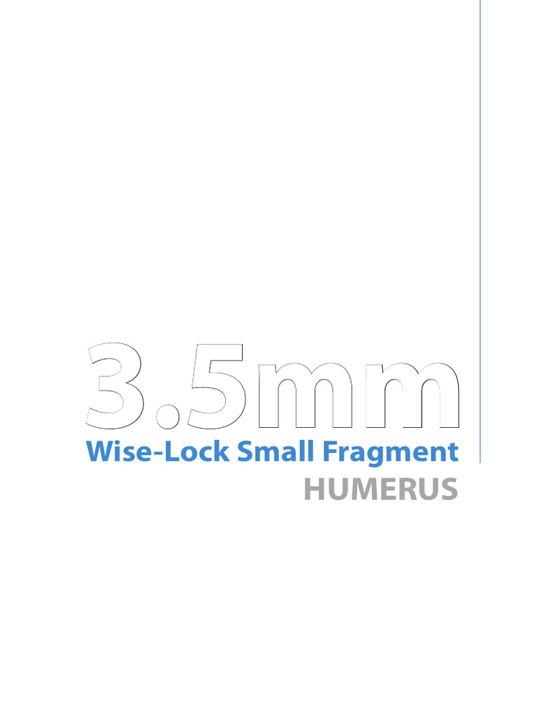 3.5mm Wise Lock Small Fragment System | PDF | Implant (Medicine ...