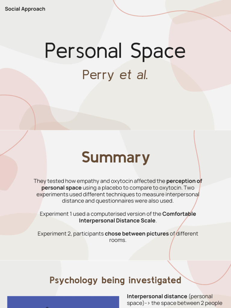 Class 8 - Personal Space (Perry Et Al.,) | PDF | Empathy | Experiment