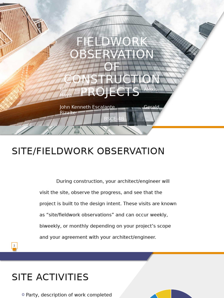 Fieldwork Observation of Construction Projects | PDF | Safety | Field Research