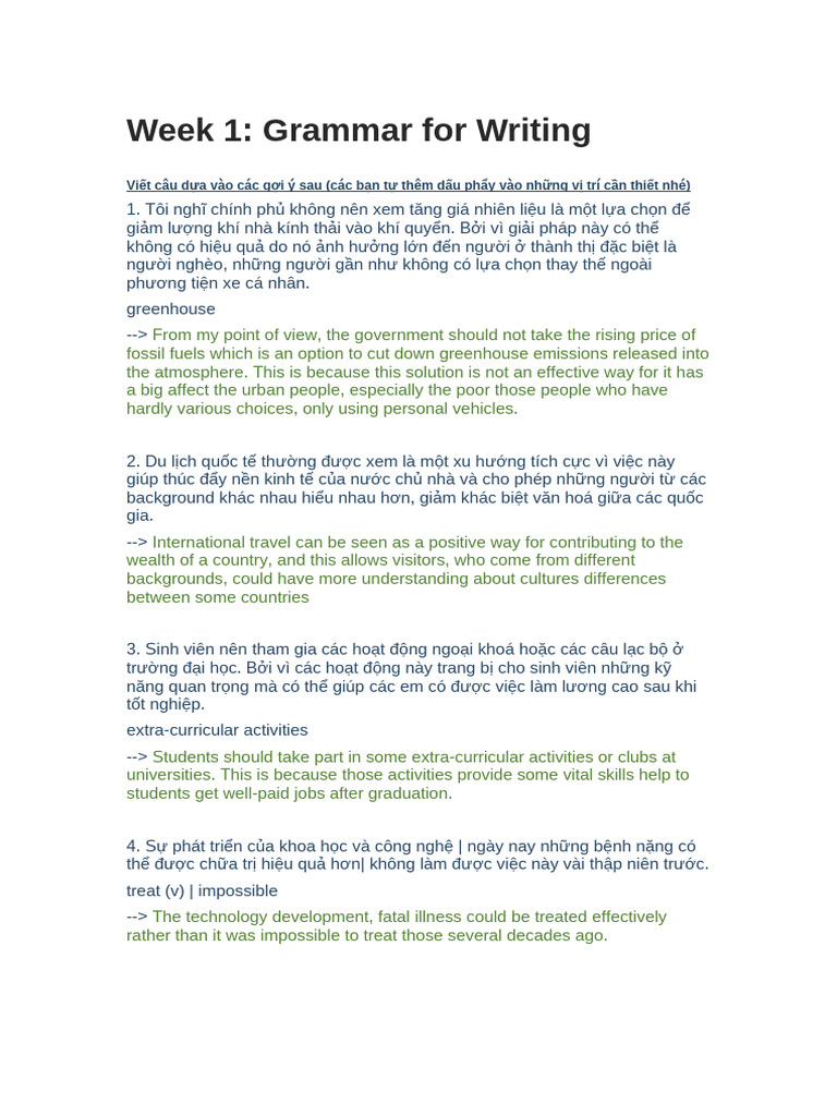 Grammar For Writing | PDF