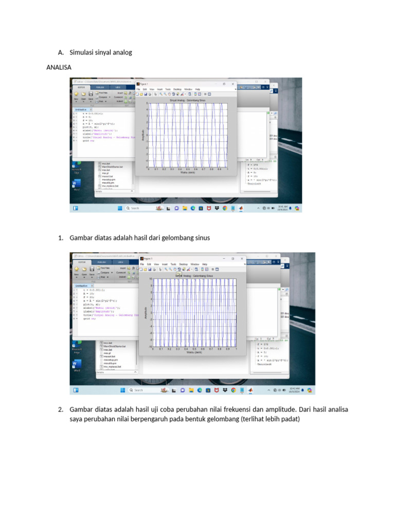 Simulasi Sinyal Analog | PDF