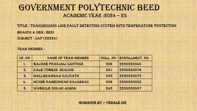GOVERNMENT POLYTECHNIC BEED Yk | PDF