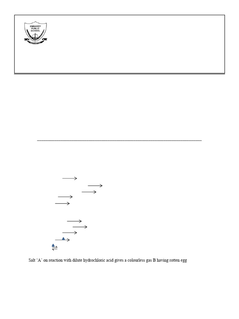 9th Chemistry Paper PDF | PDF | Sodium | Oxide