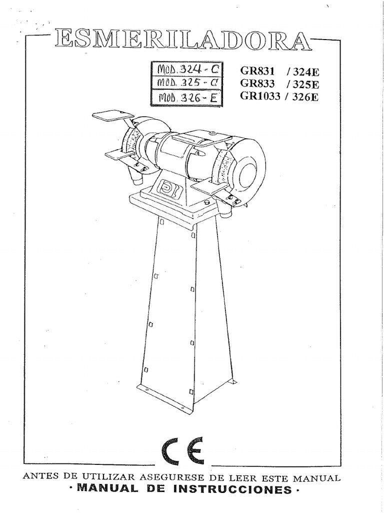 Manual Esmeril GR831 | PDF