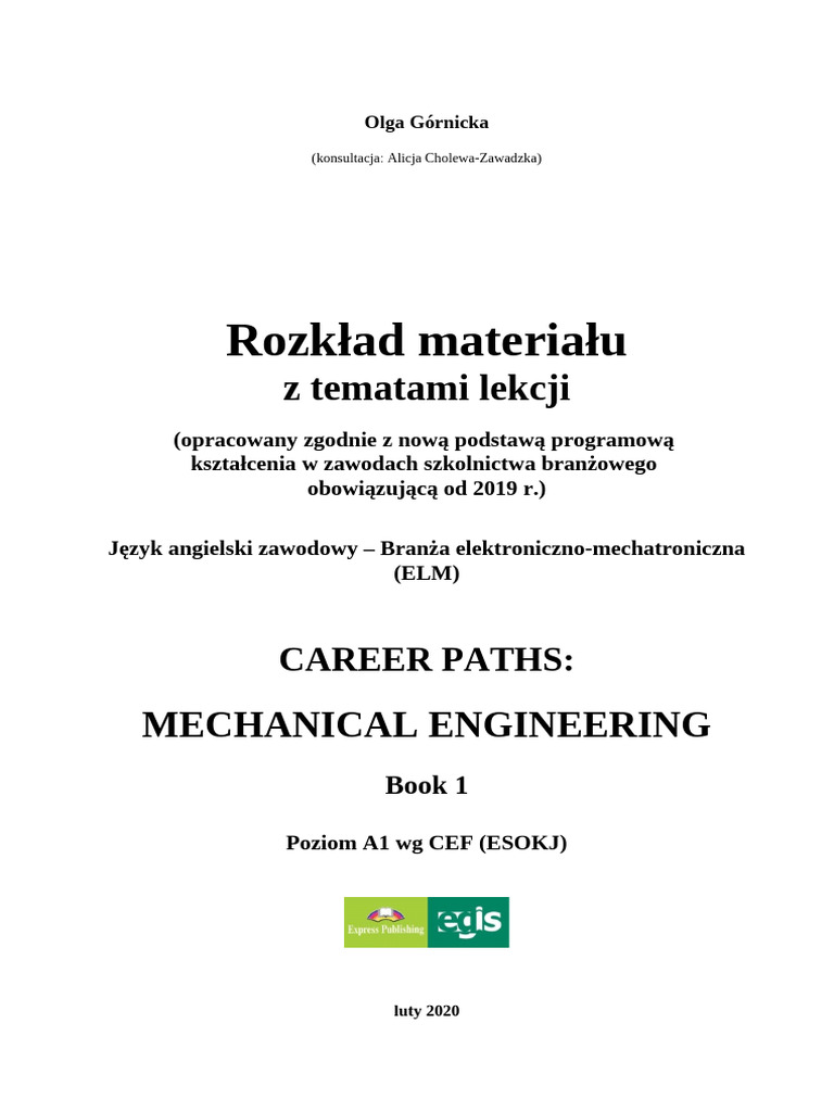 RM Mechanical Engineering Book 1 Podstawa-2019 | PDF