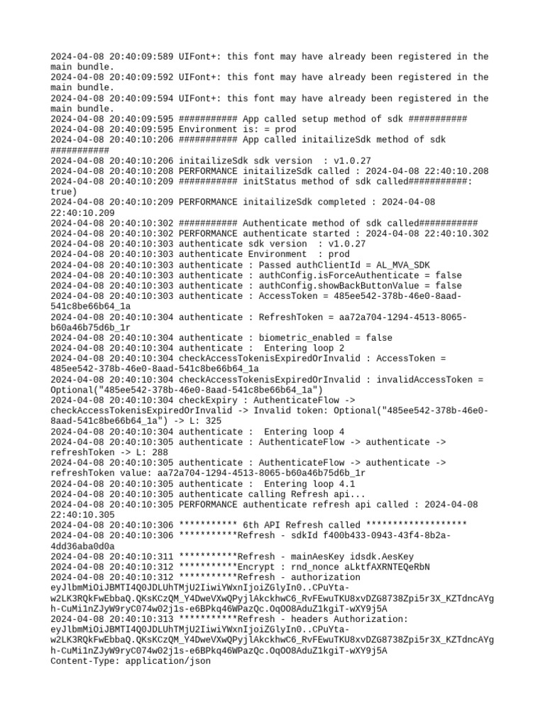Id SDK Logs | PDF | Information Technology | Computing