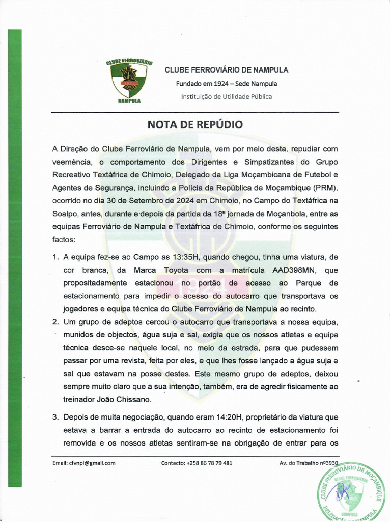 Nota de Repudio | PDF