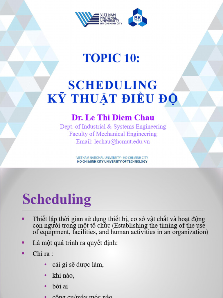 Topic 10 Scheduling Pdf