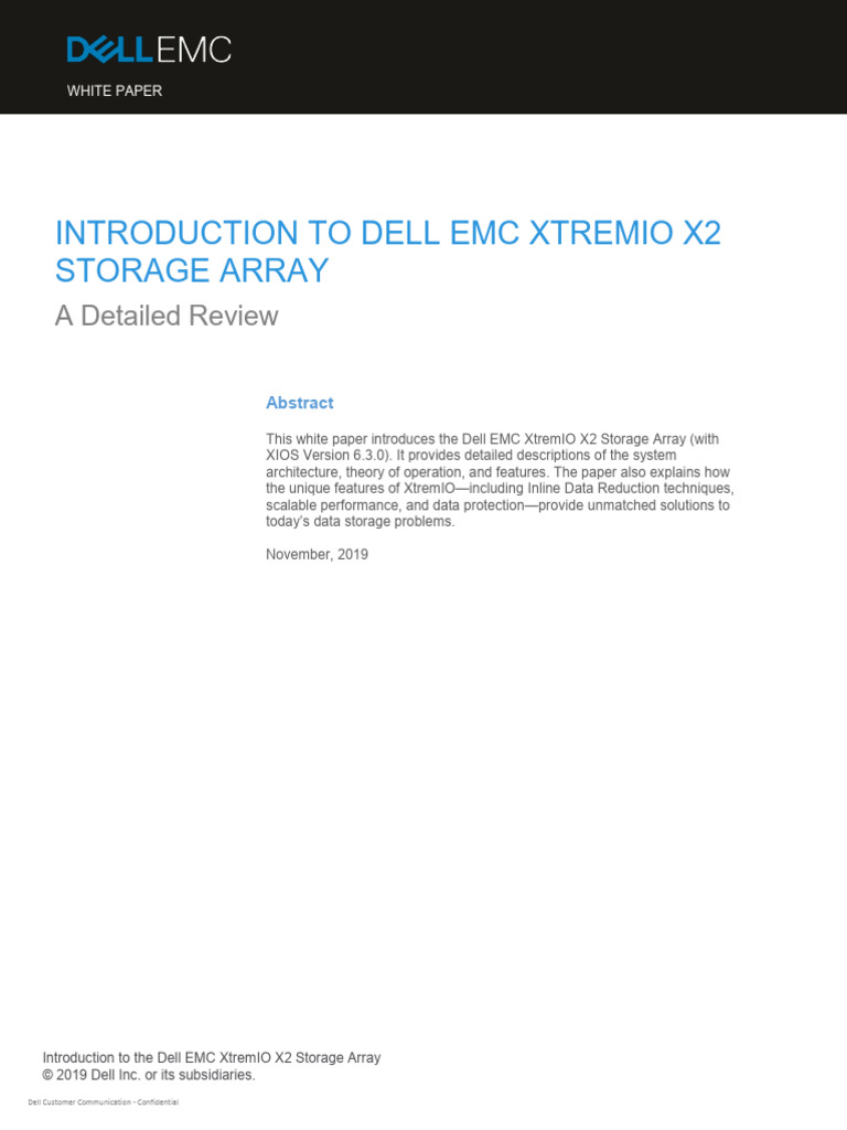 h16444 Introduction Xtremio x2 Storage Array WP | PDF | Solid State Drive | Computer Data Storage