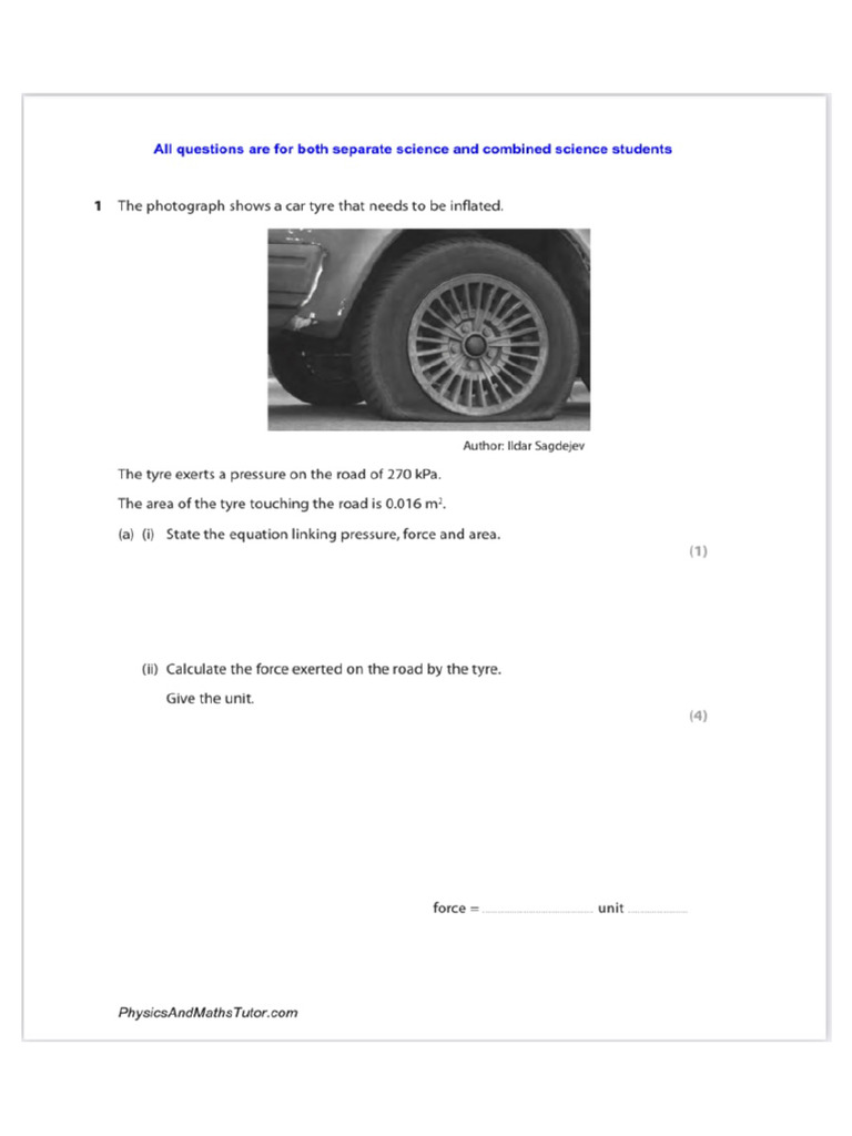 Density and Pressure Assignment | PDF