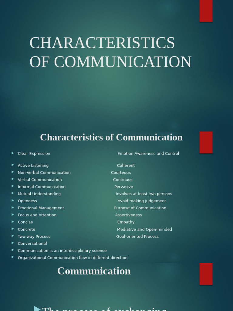 Key Characteristics of Effective Communication | PDF | Communication ...